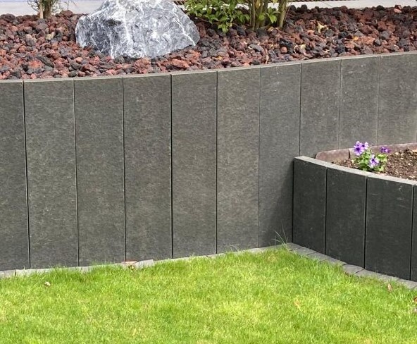 MILAN BASALT PALISSADE FLAMME ET CHANFREINE | Plateforme compostage et ...